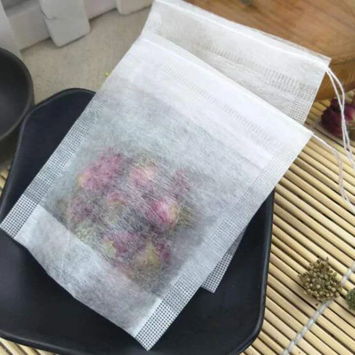 Filtrante fibra de maíz con base - Bolsitasfiltrantes.pe